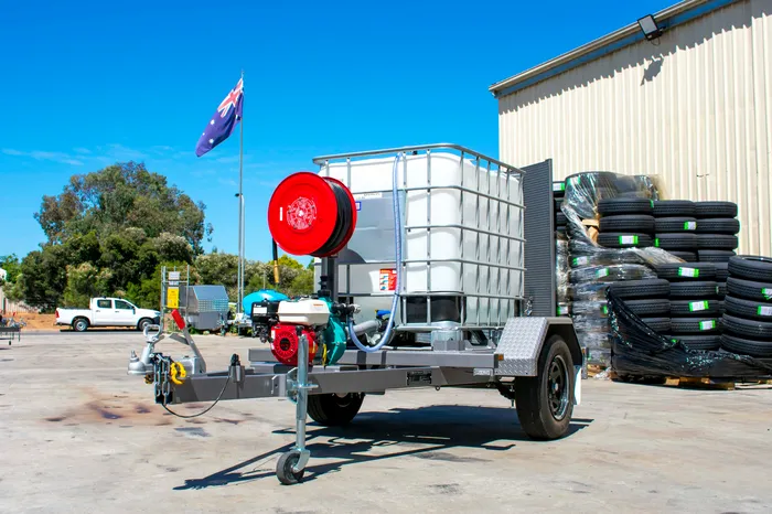 7X5 IBC Fire Fighting Trailer 1000lt - Single Axle, ATM: 1350kg - 2000kg